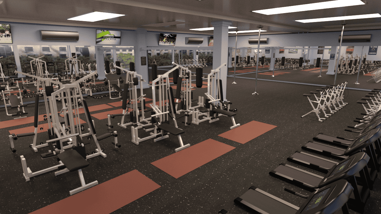 Fitness Studio 3d Model: Workout Facility - RenderGuide.com