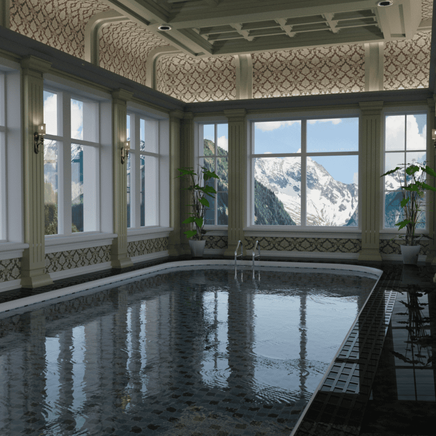 Classic Indoor Pool 3d Model - RenderGuide.com