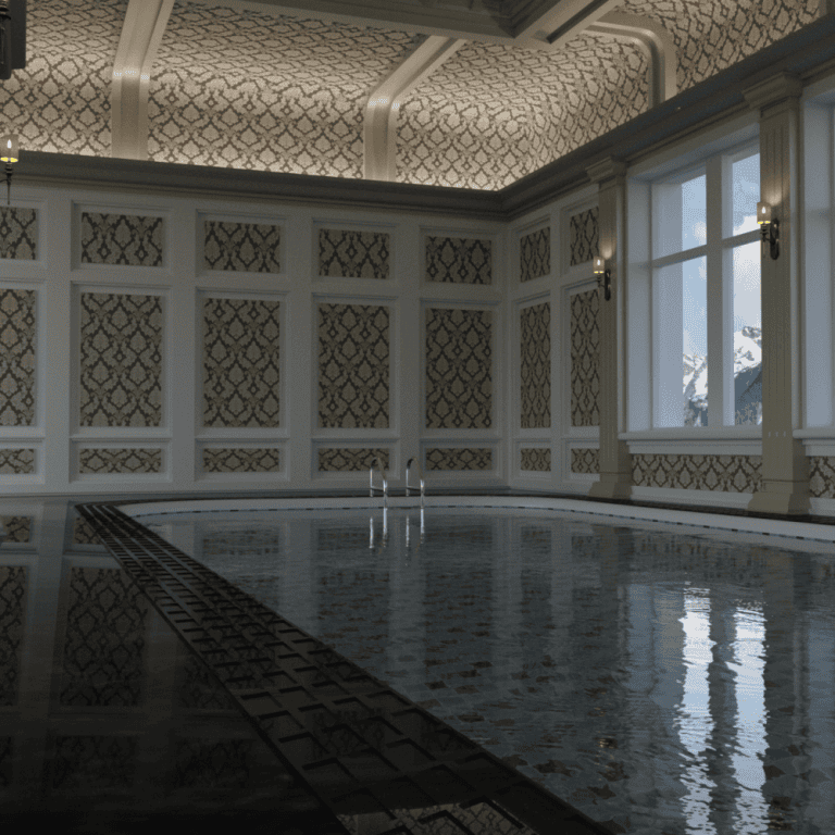 Classic Indoor Pool 3d Model - RenderGuide.com