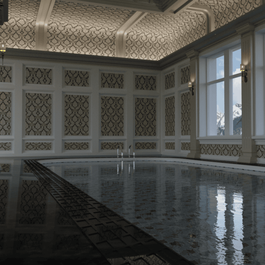 Classic Indoor Pool 3d Model - RenderGuide.com