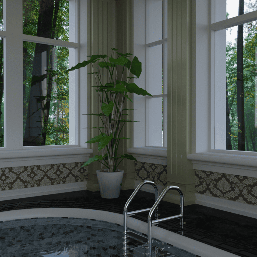 Classic Indoor Pool 3d Model - RenderGuide.com