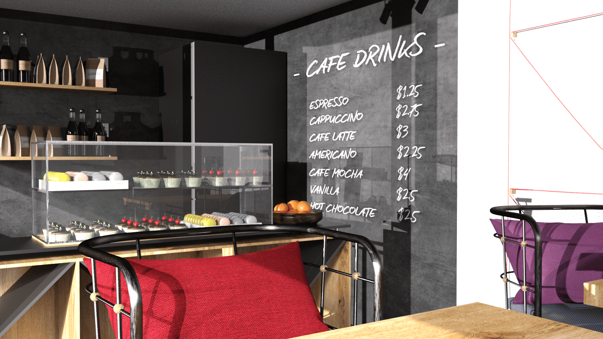 Cozy Cafe 3d Model - RenderGuide.com