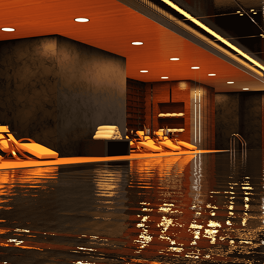 Hotel Indoor Pool 3d Model - RenderGuide.com