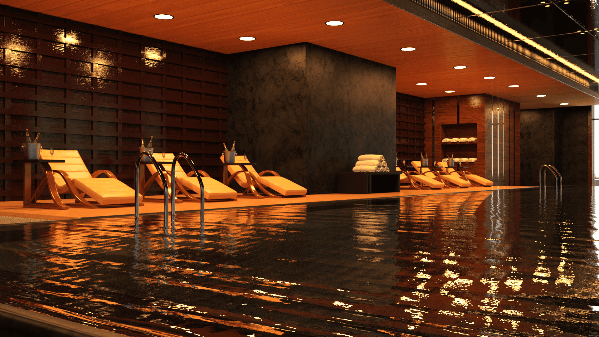 Hotel Indoor Pool 3d Model - RenderGuide.com