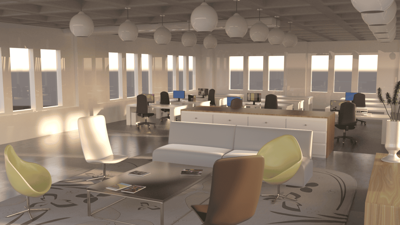 Office Space 3d Model - RenderGuide.com