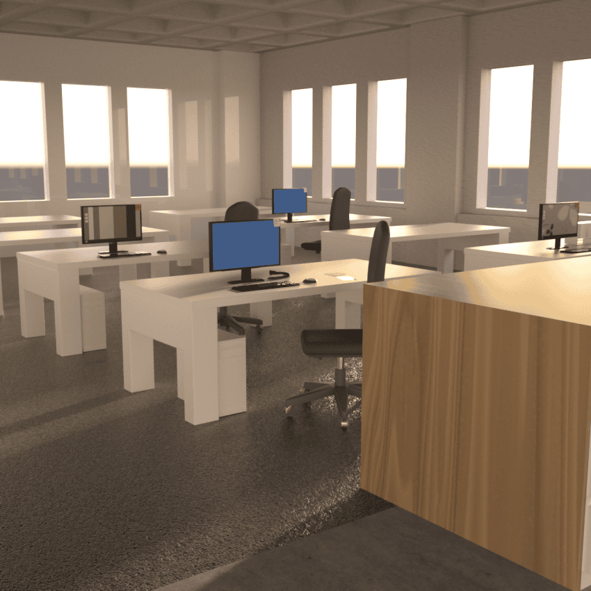 Office Space 3d Model - RenderGuide.com