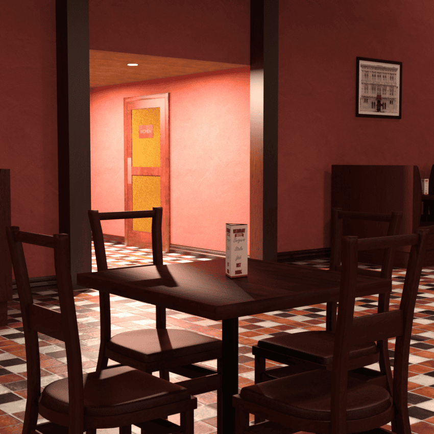 Restaurant 3d Model: With Attractive Interior - RenderGuide.com