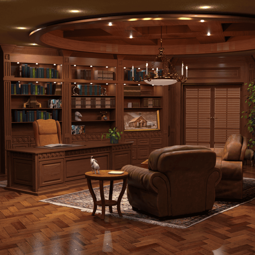University Office 3d Model - RenderGuide.com