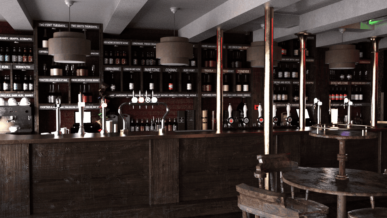 Vintage Bar 3d Model - RenderGuide.com