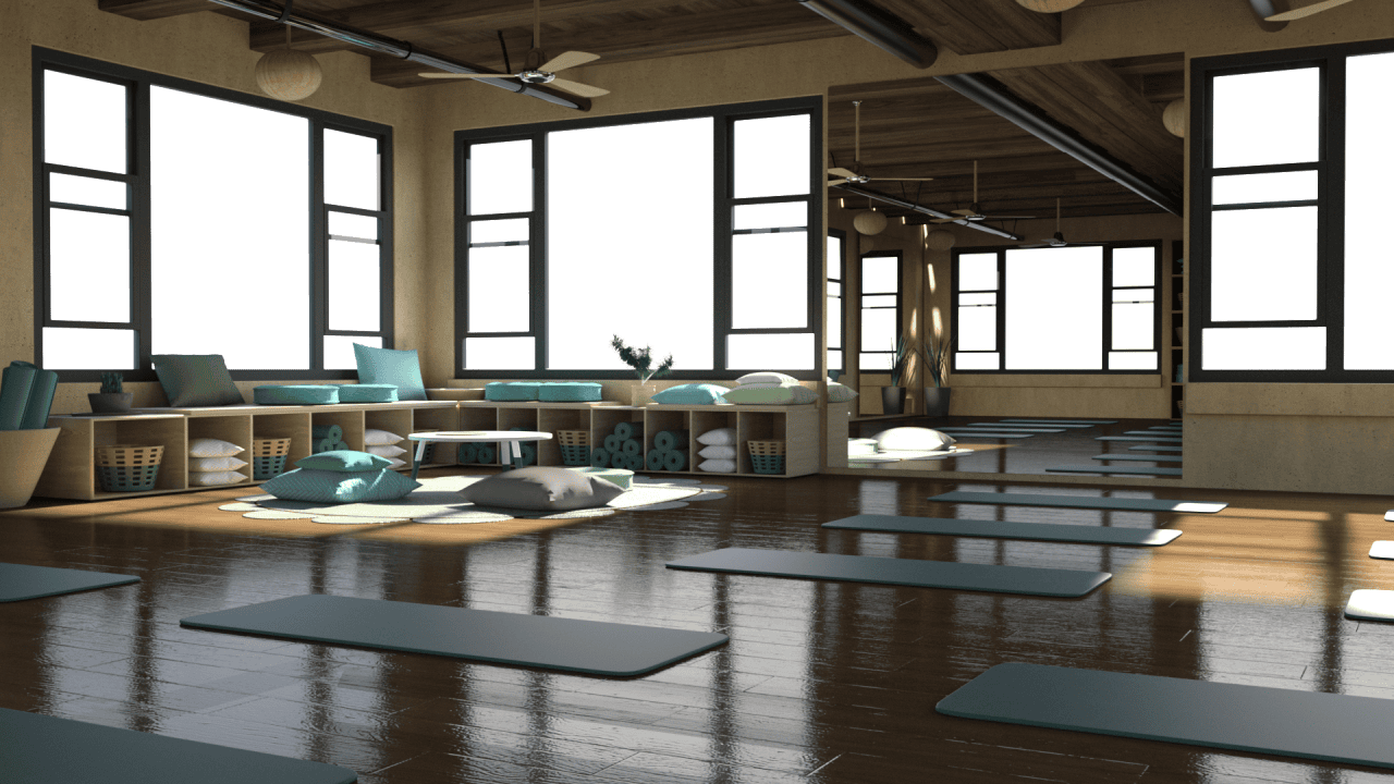Yoga Studio 3d Model - RenderGuide.com